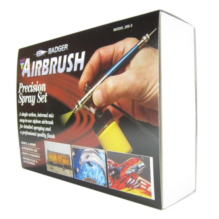 Badger Siphon Feed 200 Air Brush, With Propel, Jar, Regulator And Hose