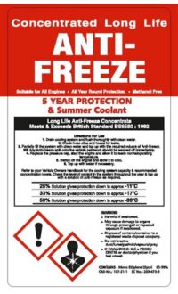 Antifreeze Coolant Long Life Concentrate Red 200Lt