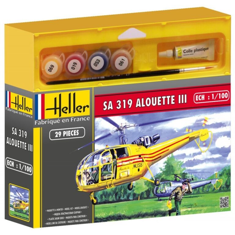 Sa 319 Alouette Iii 1/100 Scale Kit Heller 49045