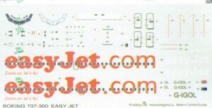 Boeing 737-300 (EasyJet) 1/144 Decal